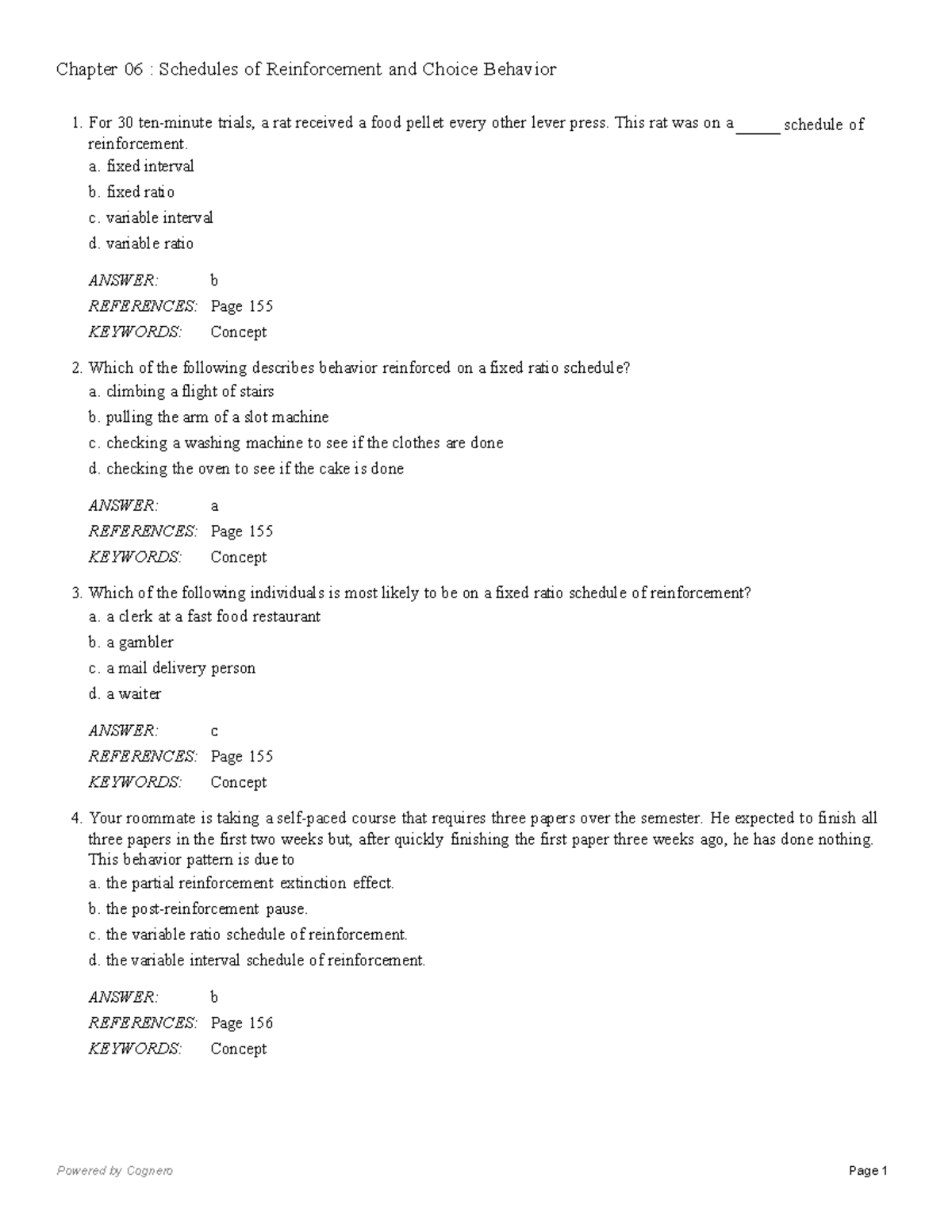 chapter 6 questions in learning.docx - Chapter 06 : Schedules of ...