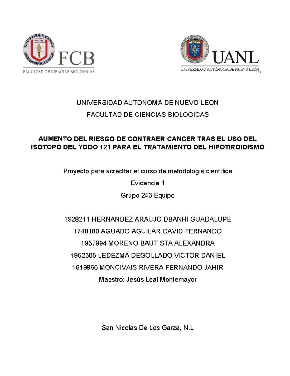 Evidencia 1: Riesgo de Cáncer por Uso de Yodo 131 en Hipertiroidismo ...