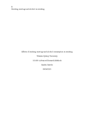 Module 8 Tutorial Worksheet - Advanced Research Methods Module 8 ...