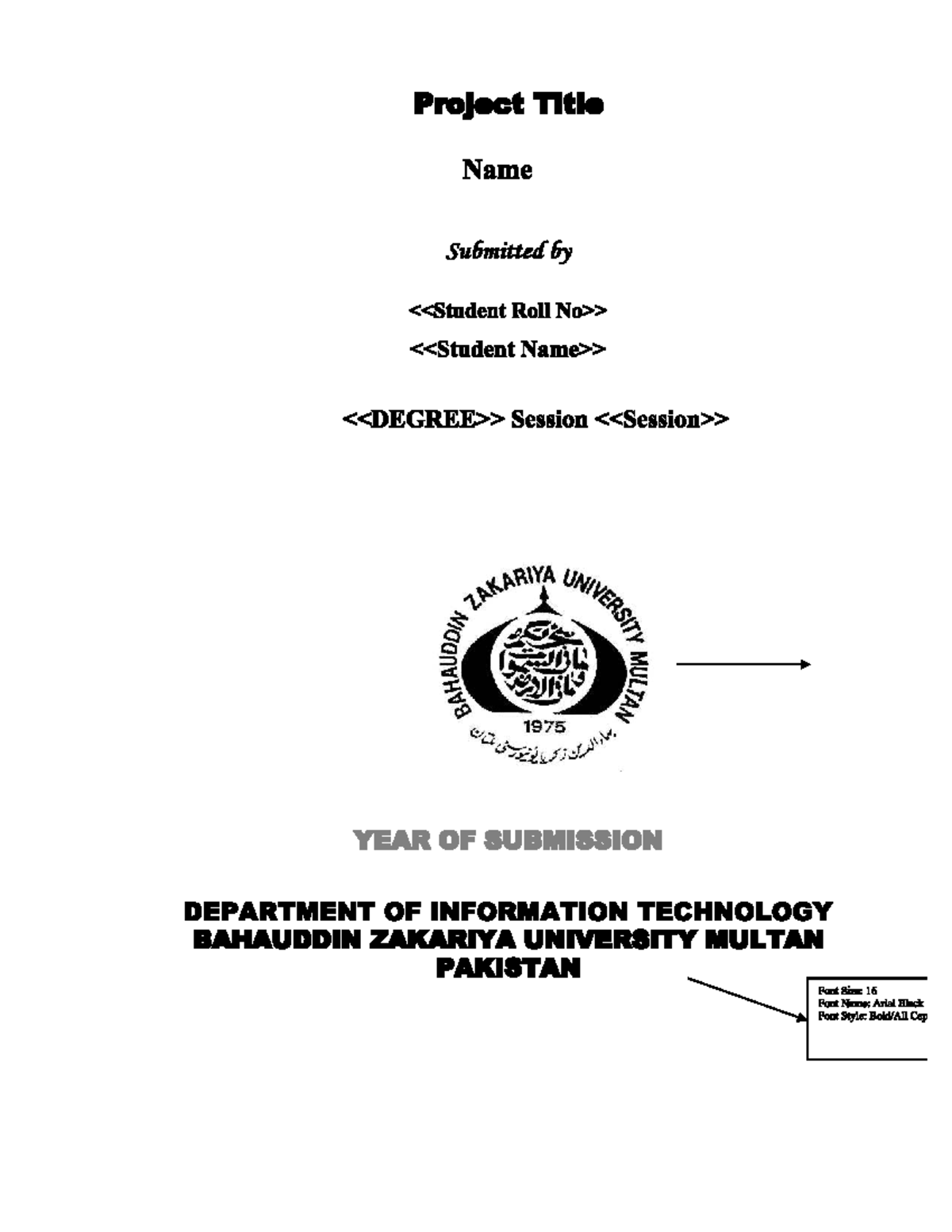Final Year Project Report - BS (IT) - BZU Multan - Studocu