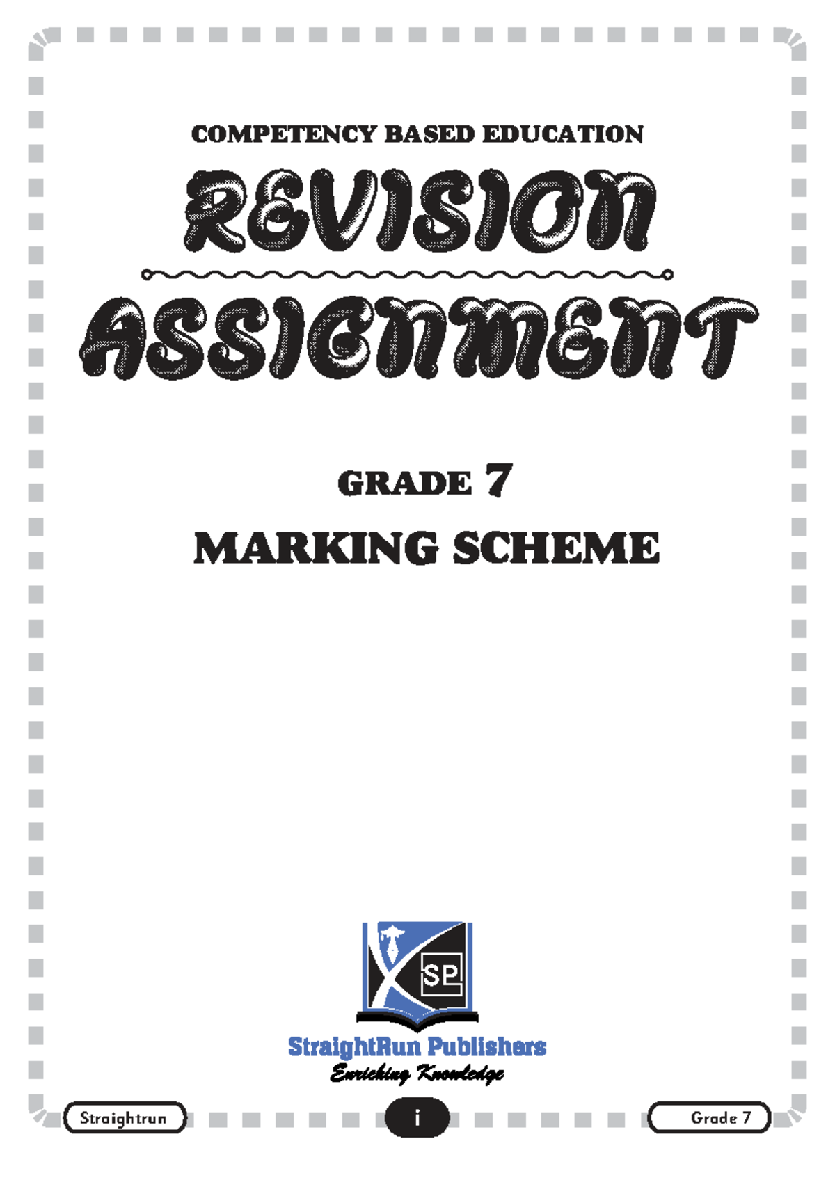 Grade 7 Competency-Based Education Marking Scheme Overview - Studocu