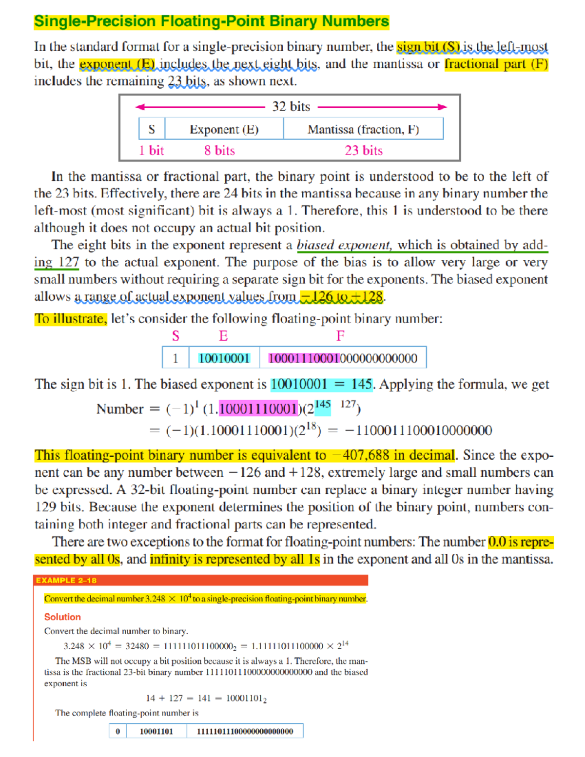 Digital lec03 supp singprecfloatingpoint - Binary Numbers In the ...
