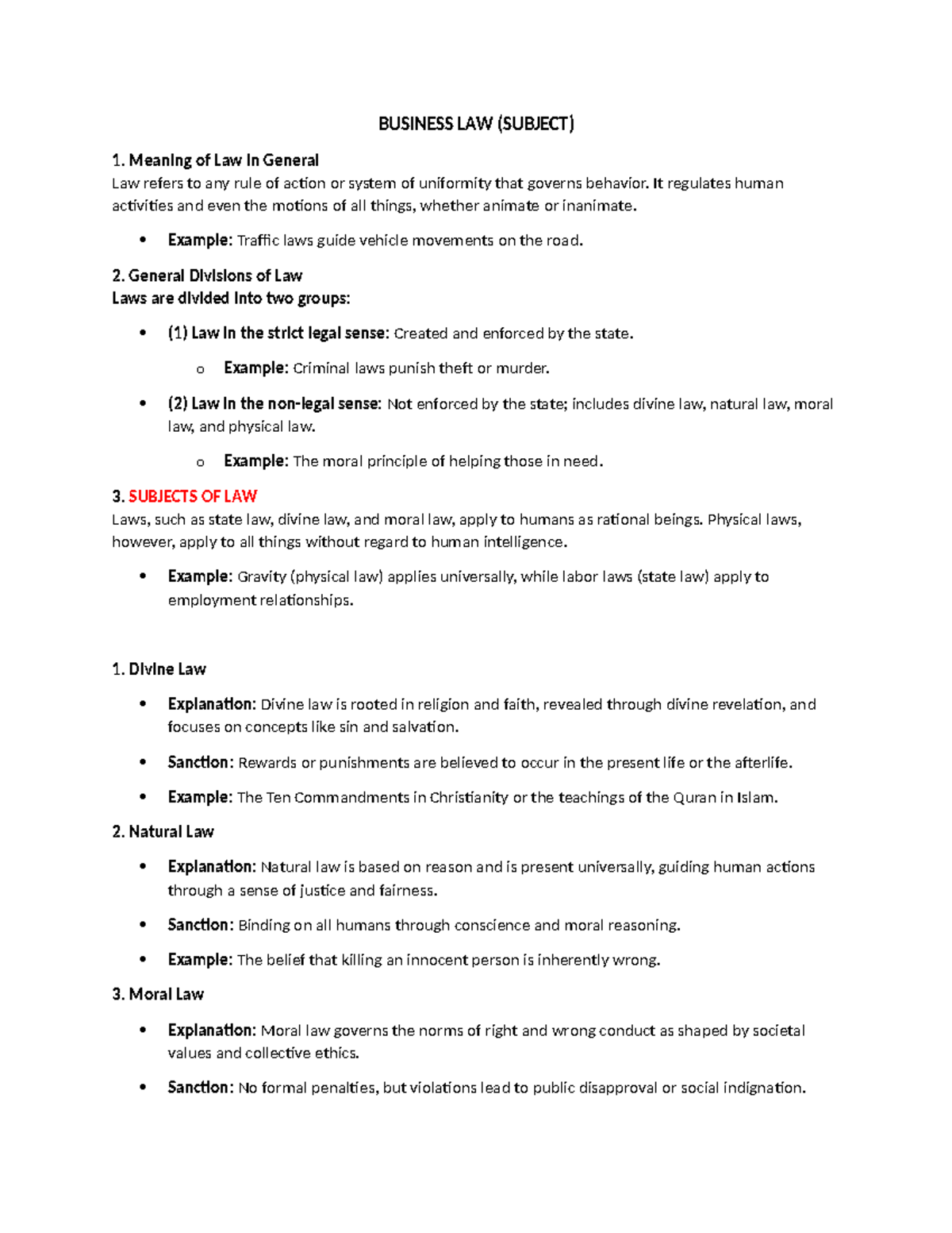 Business LAW - This is a short information for reviewer - BUSINESS LAW ...