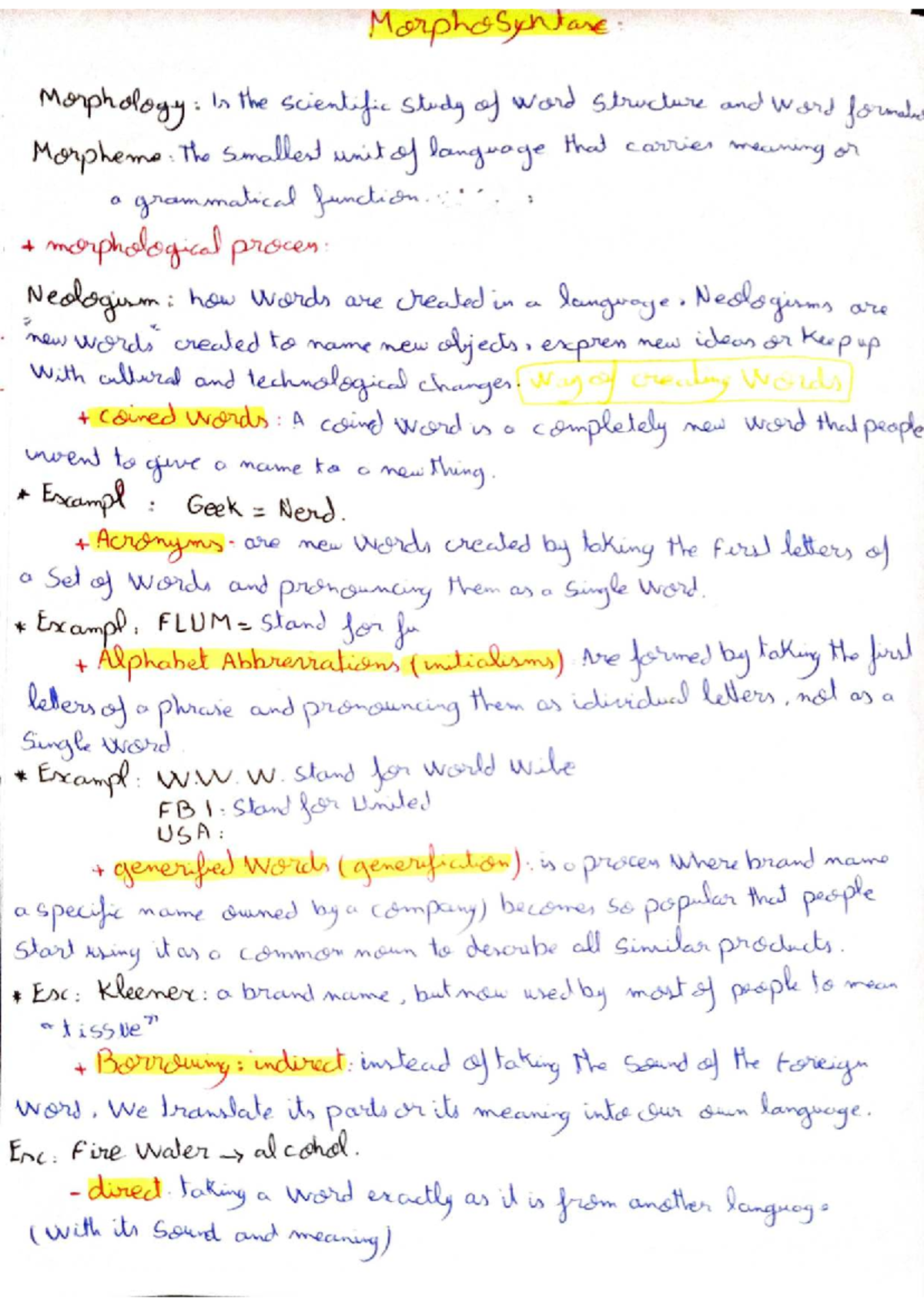 Morphosyntax: Understanding Word Structure and Formation - Studocu