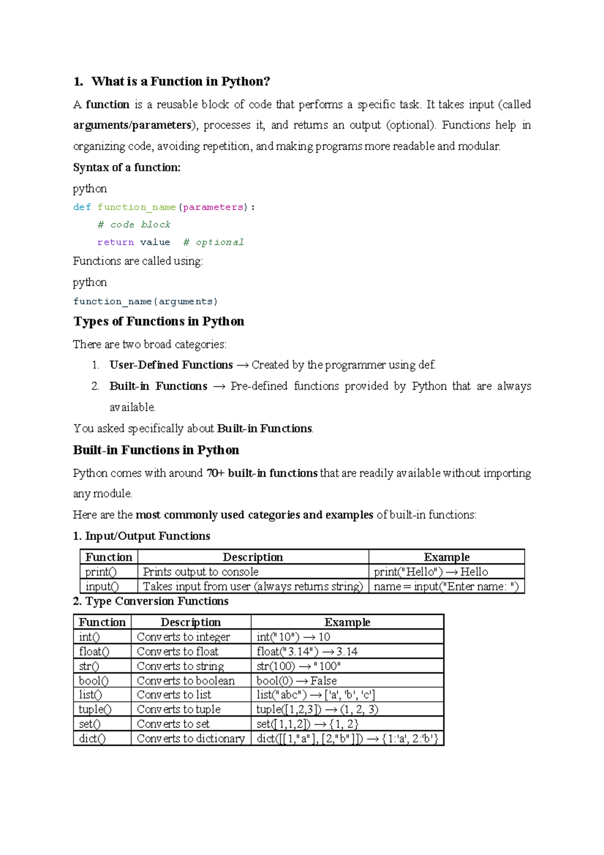 DWDM 101: Understanding Functions and Control Flow in Python - Studocu