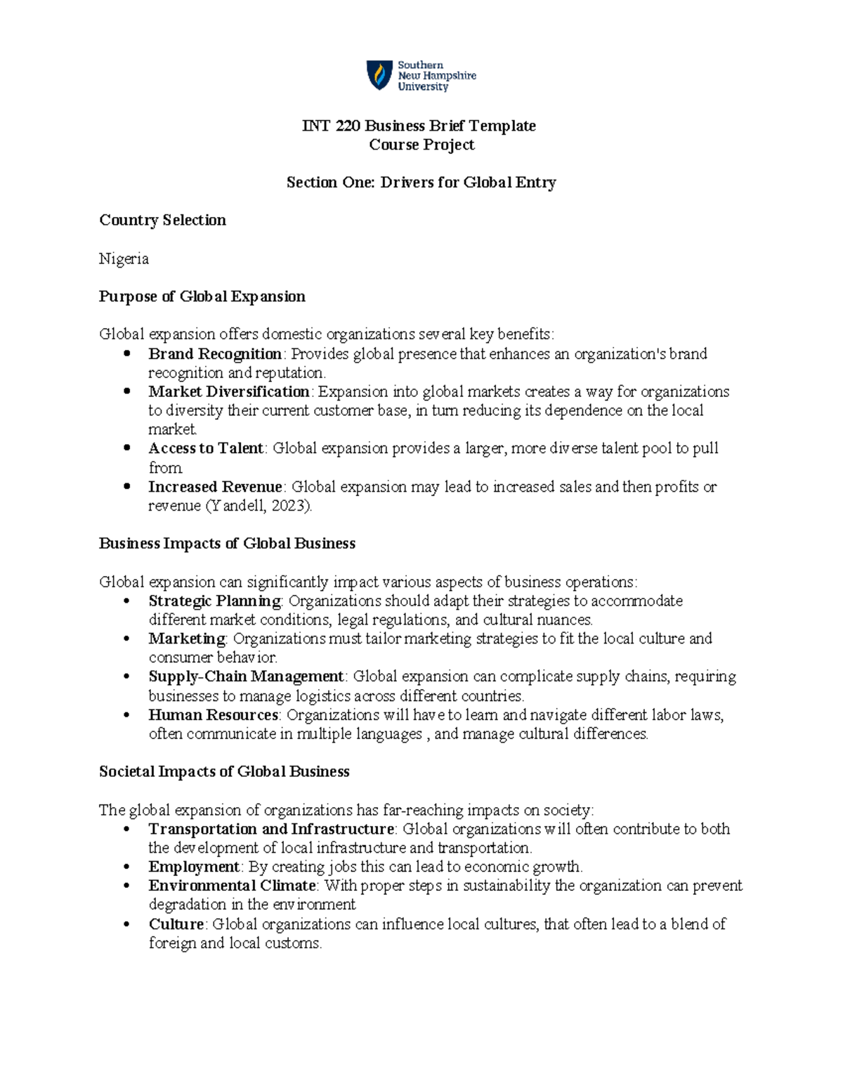 INT-220 2-1 Milestone One - INT 220 Business Brief Template Course ...