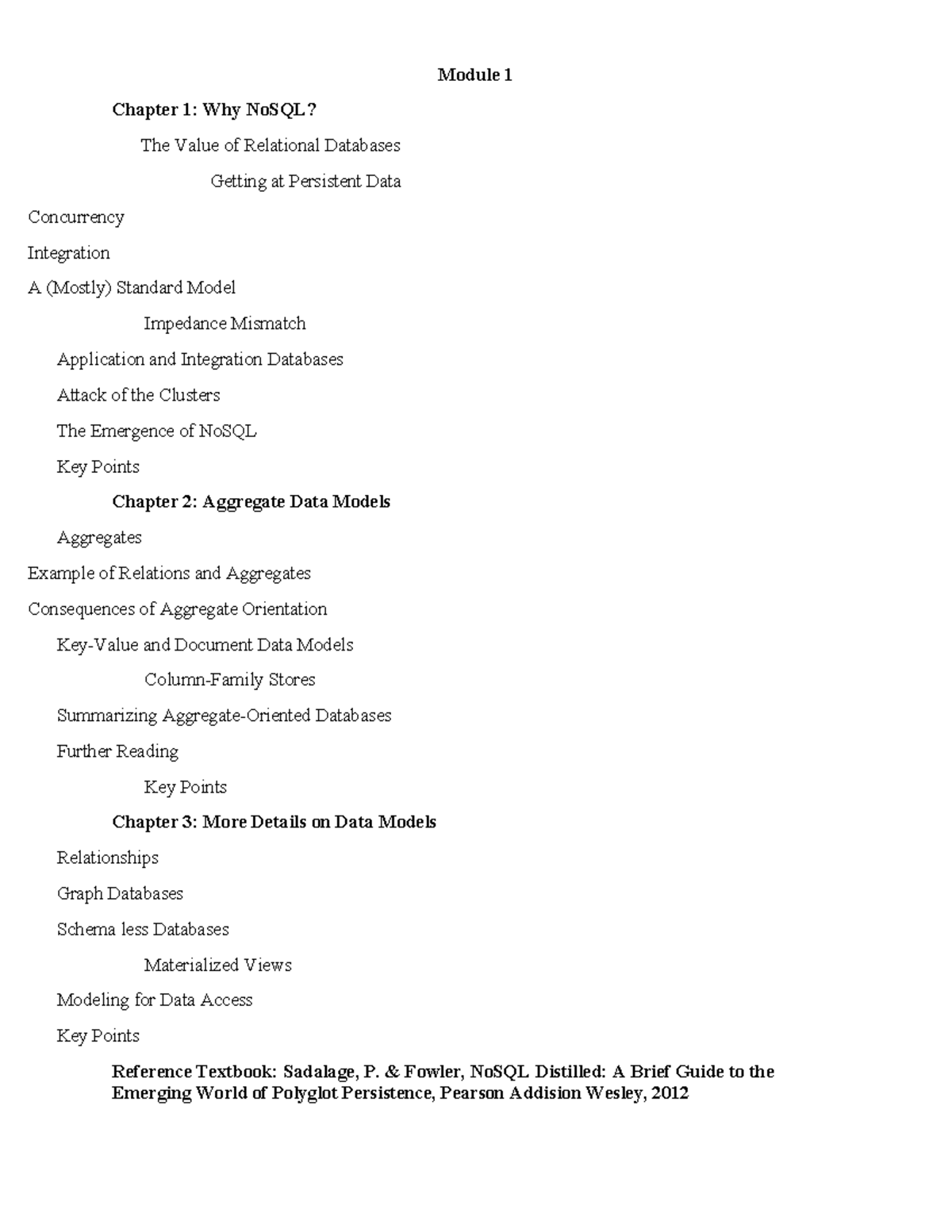 Module 1 Notes Nosql Module 1 Chapter 1 Why Nosql The Value Of Relational Databases