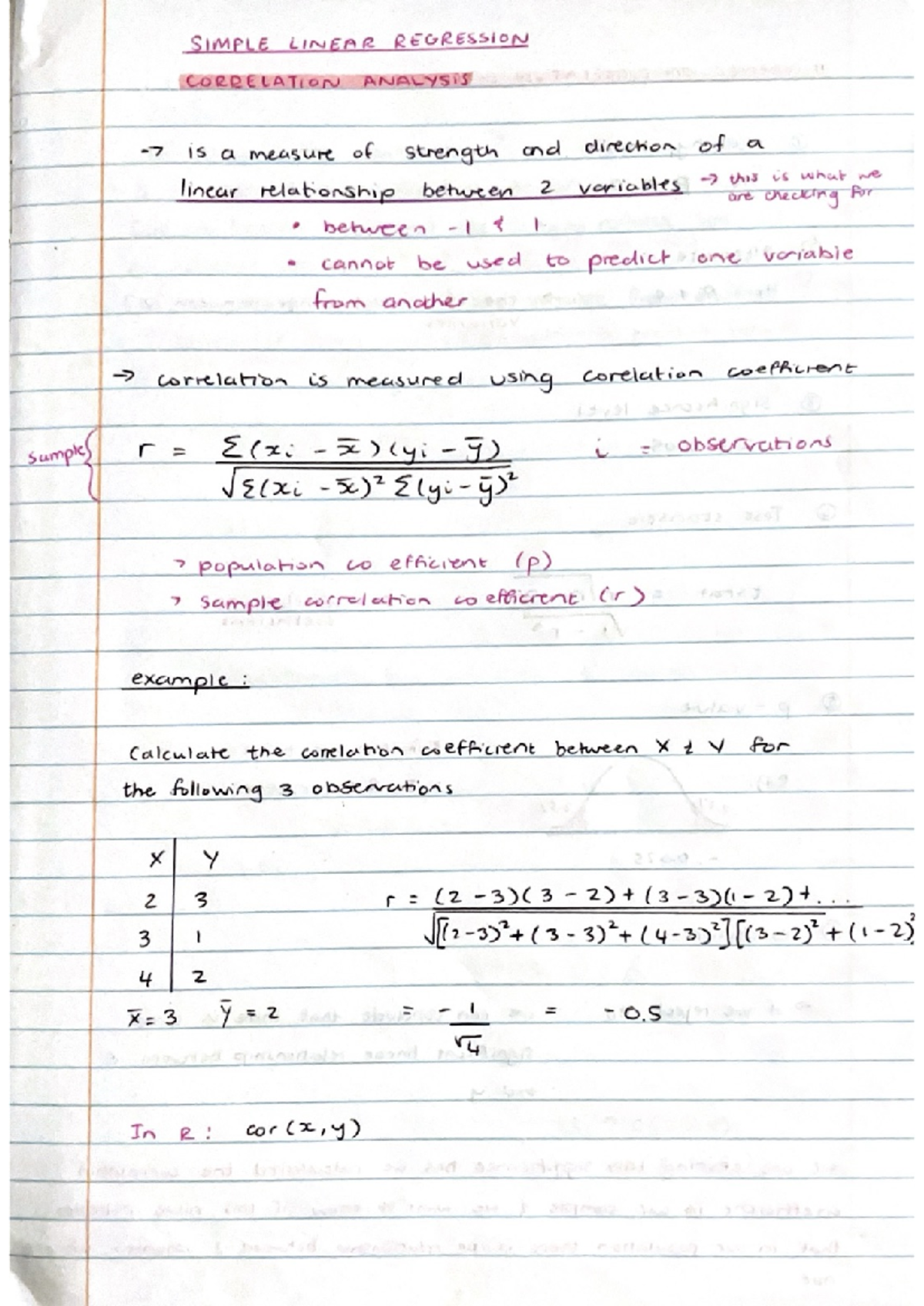 SIMPLE LINEAR REGRESSION & CORRELATION ANALYSIS (STAT 101) - Studocu