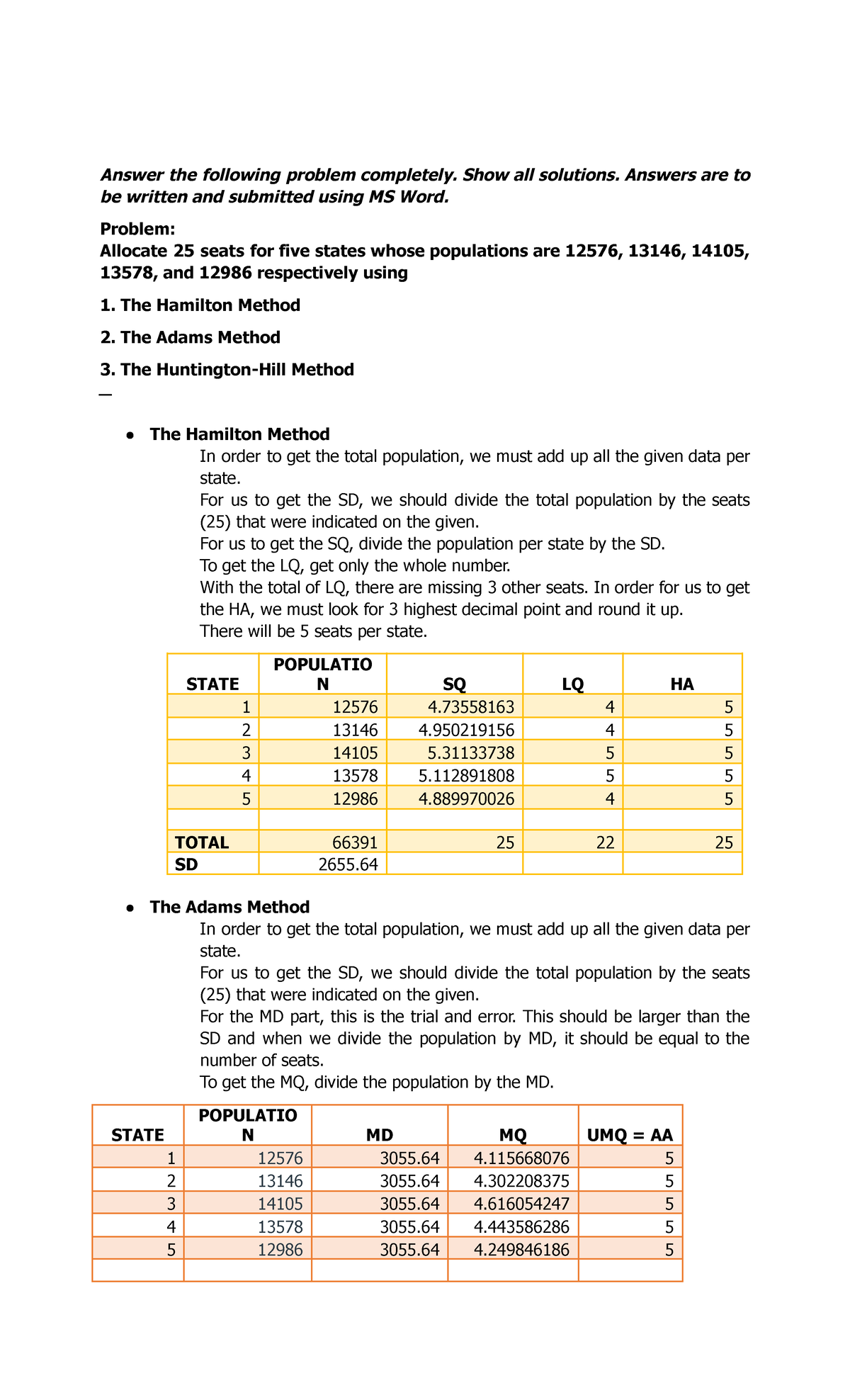 Module 5 Activity Guide - Answer the following problem completely. Show ...