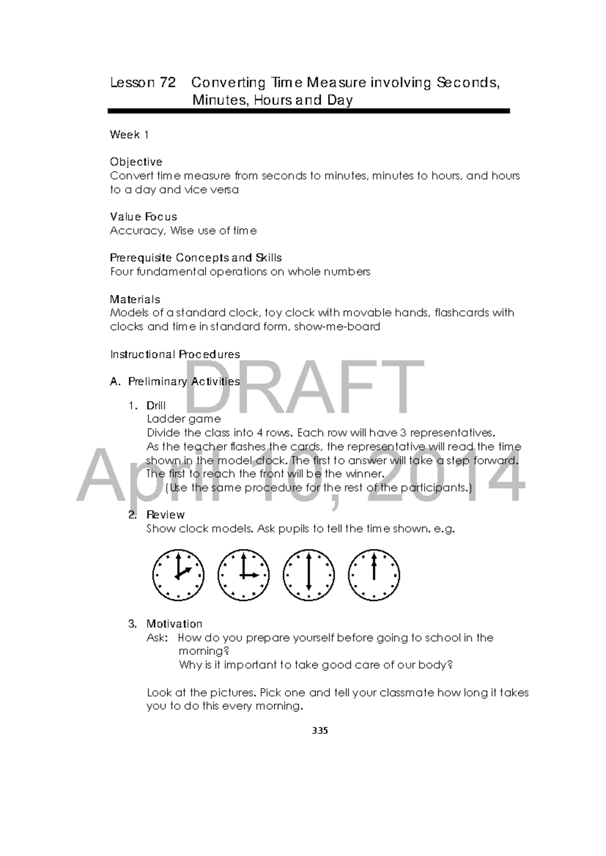 Grade 3 TG Math Lesson 72: Converting Time Measures (Sec, Min, Hr, Day ...