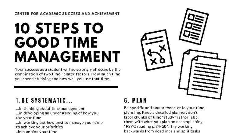 10 Steps to Effective Time Management for Student Success - Studocu