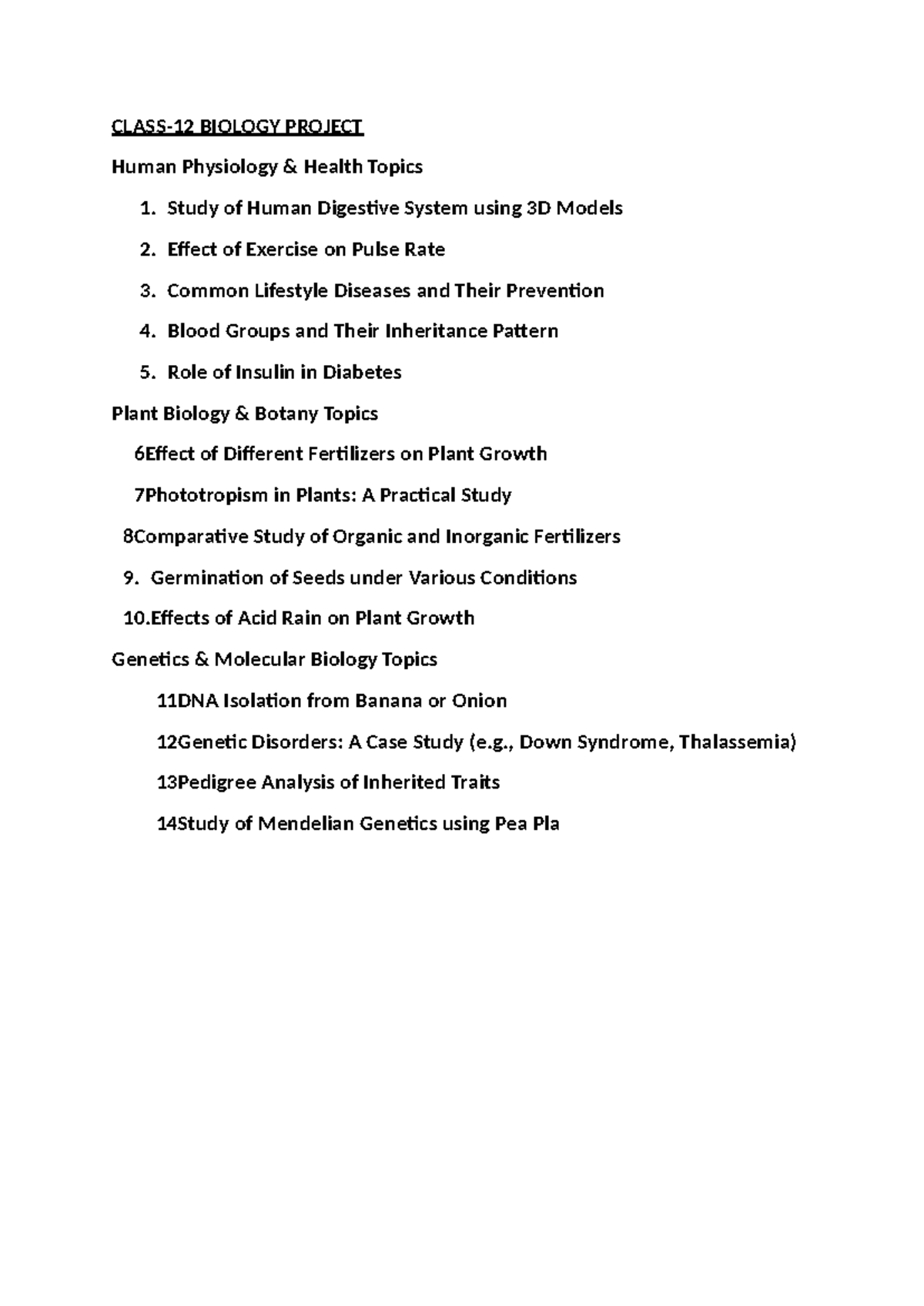 Class-12 Biology Project: Human Physiology & Plant Biology Studies ...