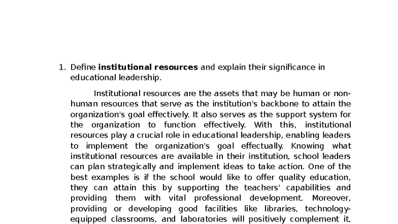 Activity 3 - PRACTICE MATERIALS: Institutional Resources in Ed ...