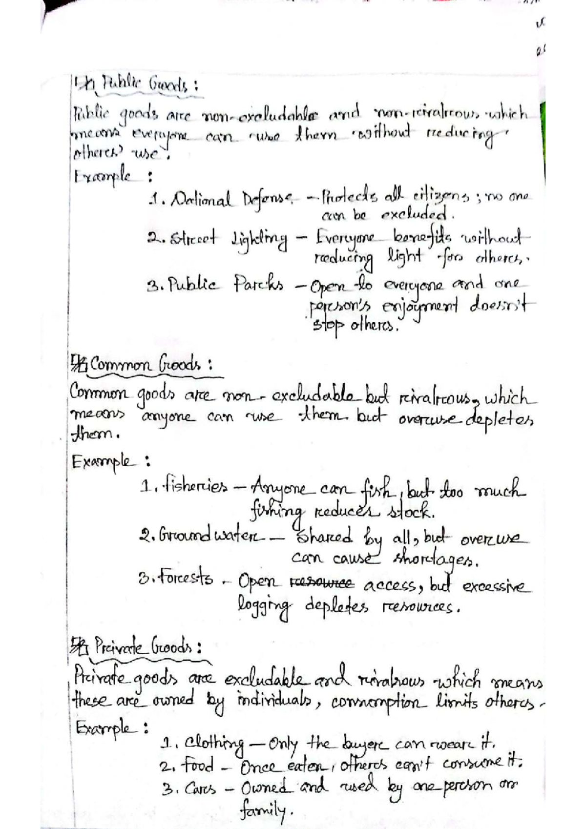 Assignment-PE: Understanding Public and Private Goods with Examples ...