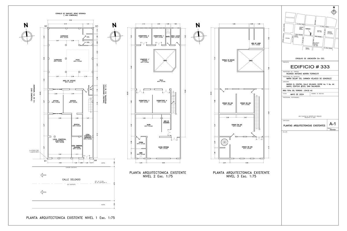 Plantas Arquitectónicas EDIF 333 cv 140524 - N CORNEJO DE SANCHEZ. IRENE VERONICA ( USO ...