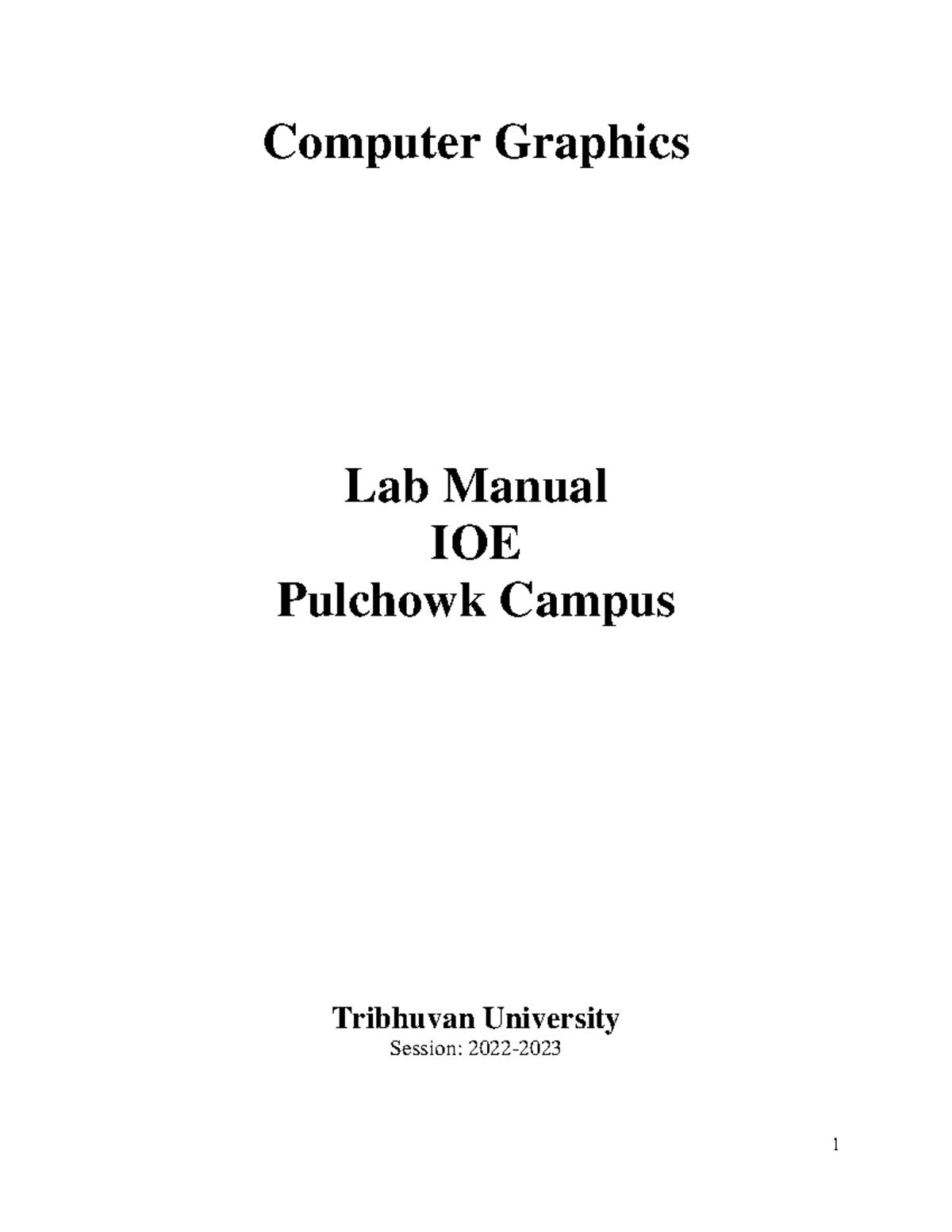 Computer Graphics Lab Manual (IOE 2023) - Essential Algorithms & Codes ...