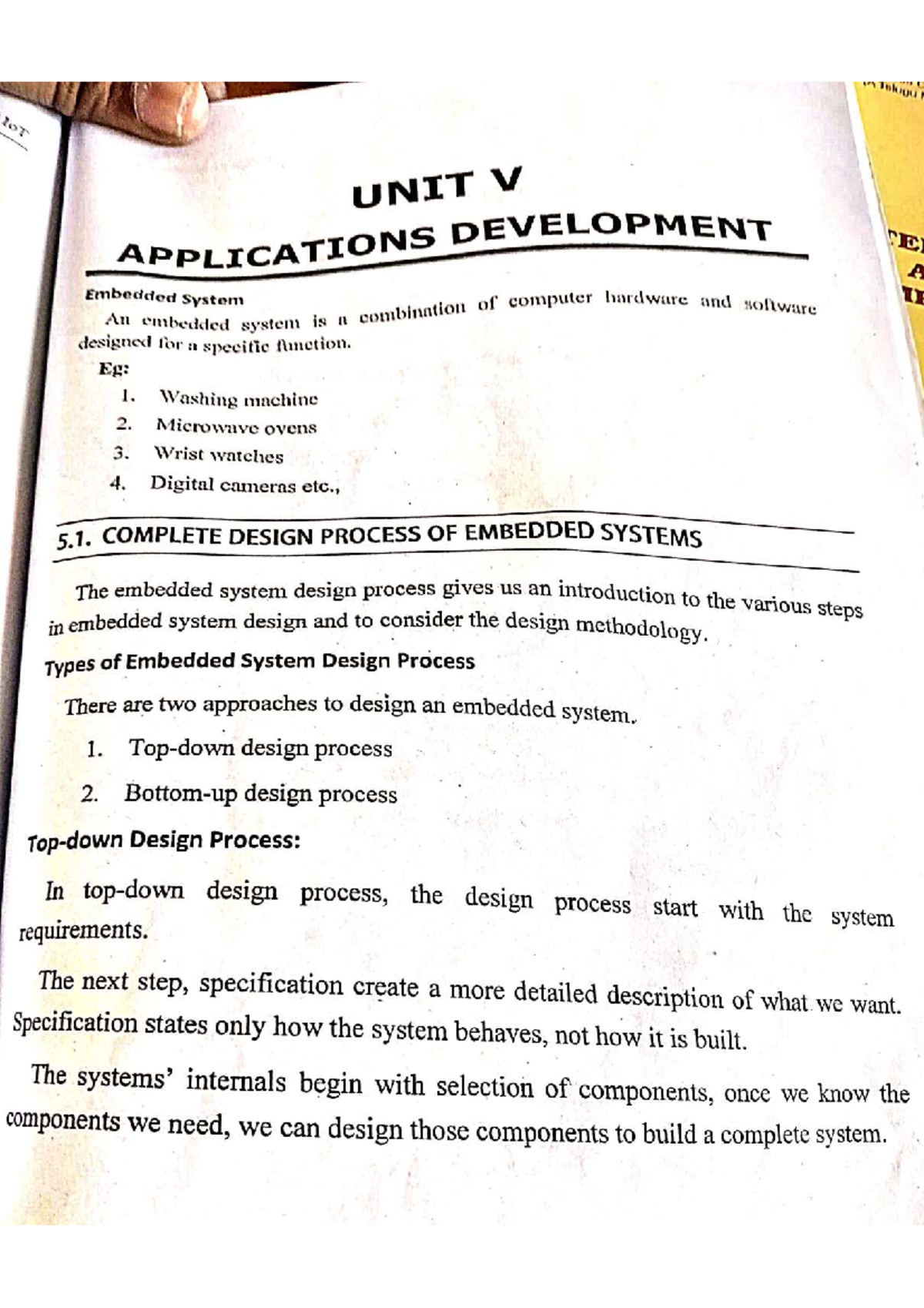 Telugu 0 N UNIT V: Applications Development in Embedded Systems - Studocu