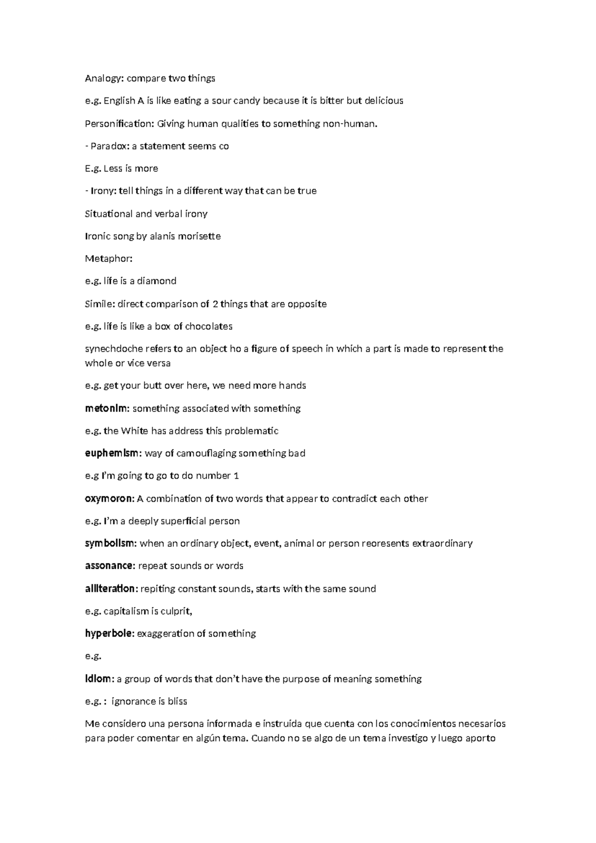 Rhetorical Figures: An Overview of Literary Devices and Examples - Studocu