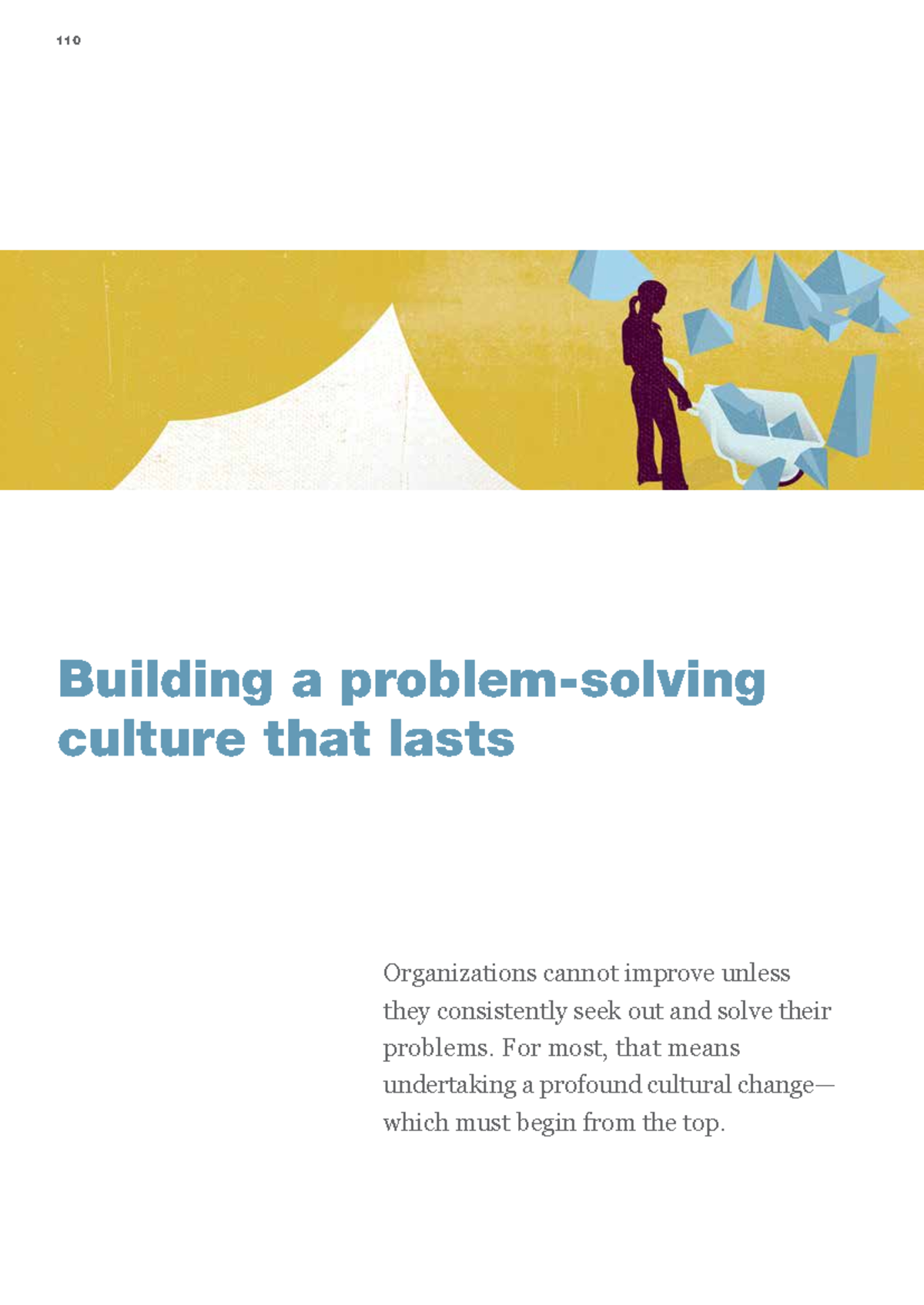 Building a problem solving culture that lasts - 110 Organizations ...
