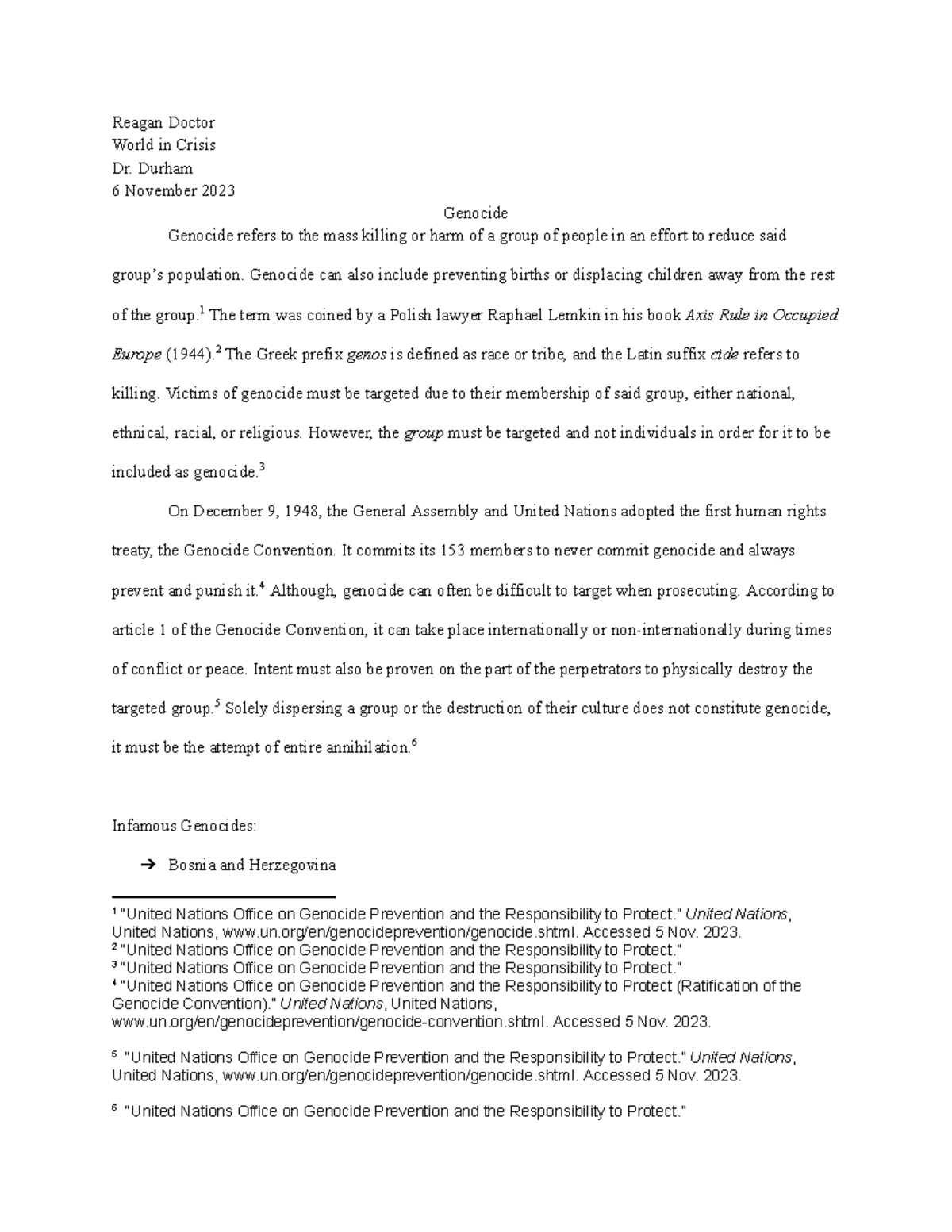 A9 Genocide: An Overview of Historical Events and Legal Responses - Studocu