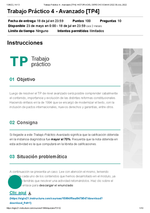 Examen Trabajo Práctico 1 [TP1] 90% - Trabajo Práctico 1 [TP1] Comenzado: 19 de oct en 21: - Studocu