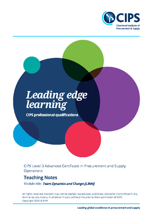 Sample Questions L4 Module 2 - Leading global excellence in procurement ...