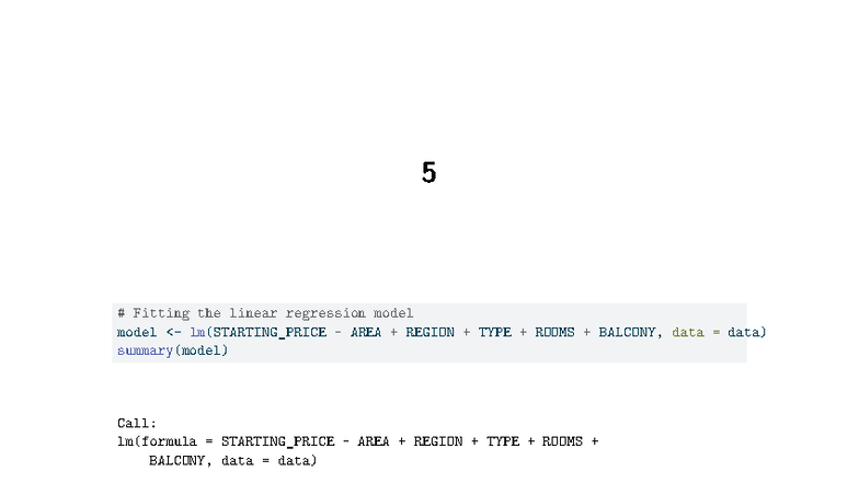 5 - RStudio Linear Regression Model Analysis and Visualization - Studocu