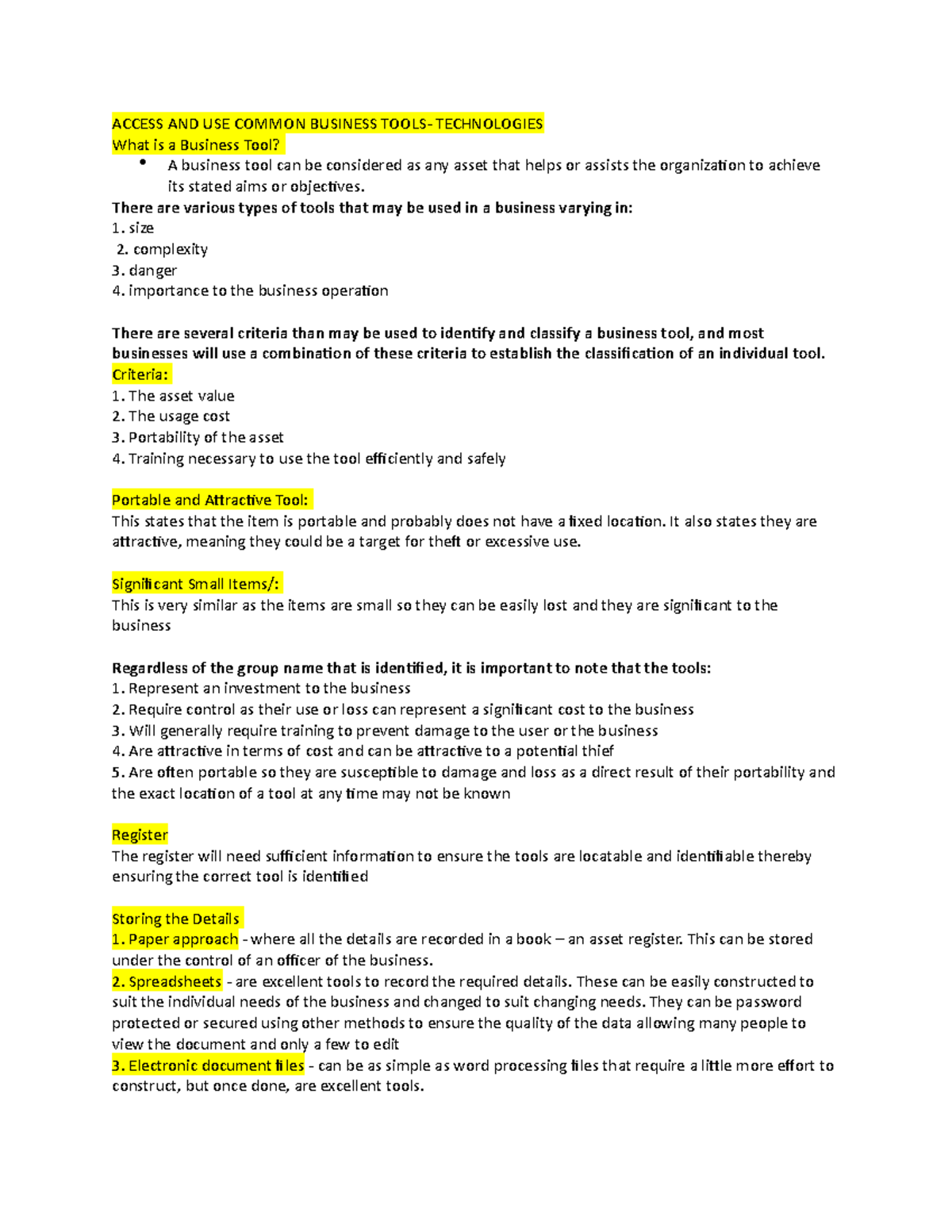 ABTT(Prelims) - Business Tools Management LECTURE NOTES - Studocu