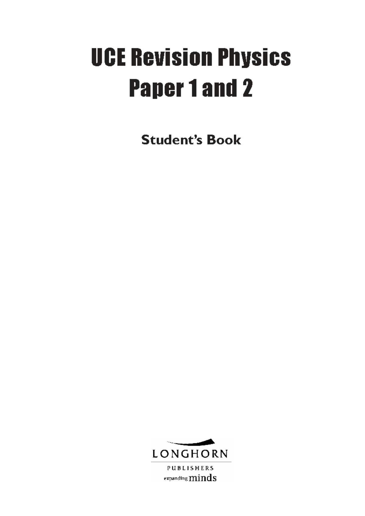 Final combined UCE physics paper 1 and 2 revision notes - Studocu