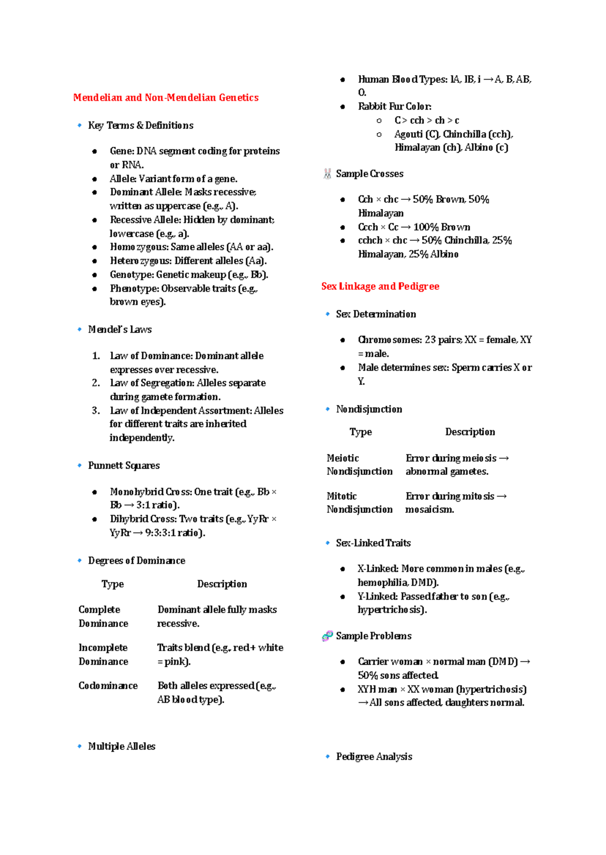 BIO 2: Midterm Notes on Mendelian Genetics and Integumentary Systems ...
