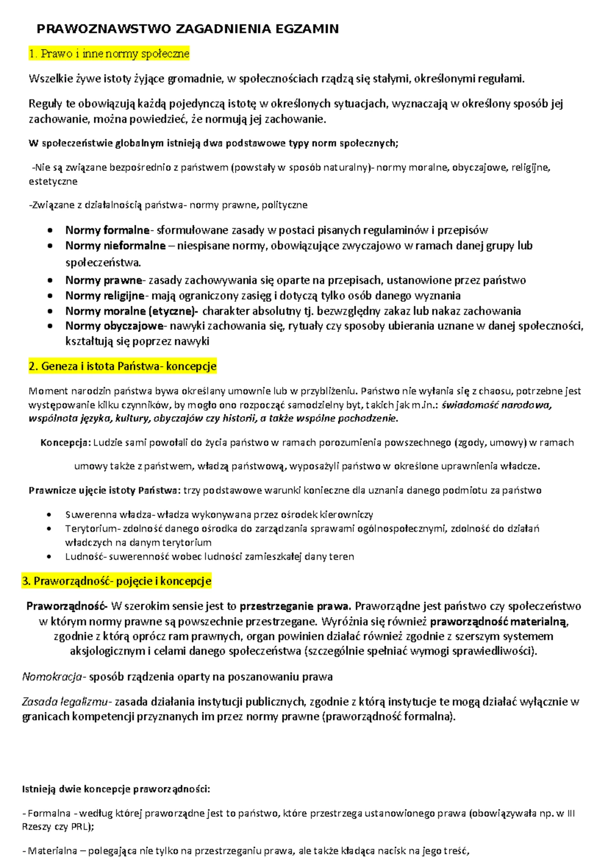 Pojęcia - Norma prawna ogólna- „lex generalis”, rozumiana jako reguła ...