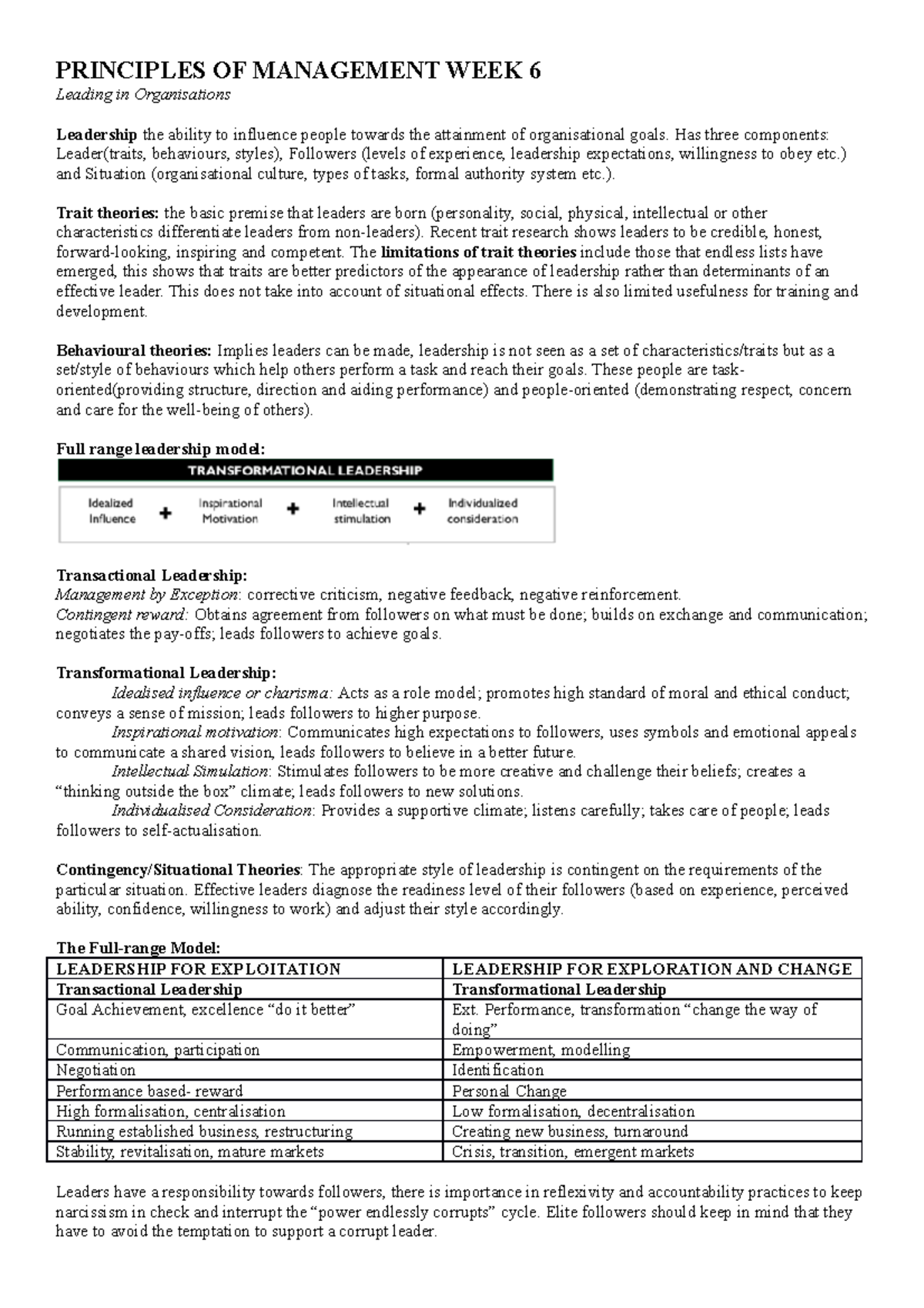 Principles OF Management WEEK 6 - PRINCIPLES OF MANAGEMENT WEEK 6 ...