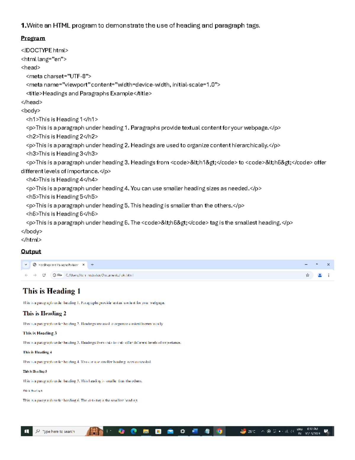 Web Designing Project: HTML Programming Examples and Demos - Studocu