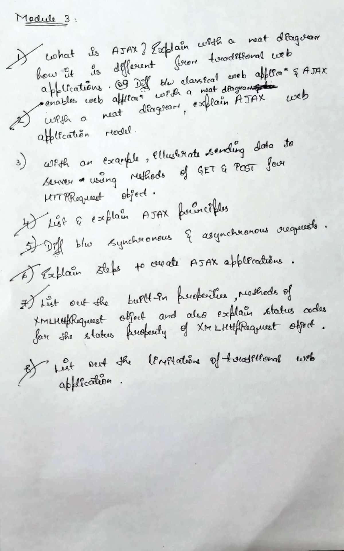 MOD 3 AJAX Notes: Principles, Methods, and Differences Explained - Studocu