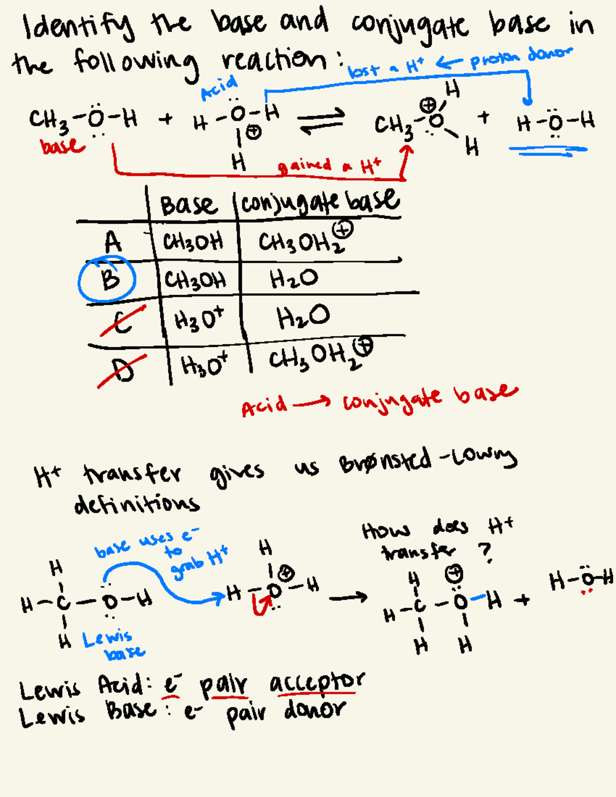 9-8 Acid and Base Notes: Identifying Bases and Conjugate Bases - Studocu