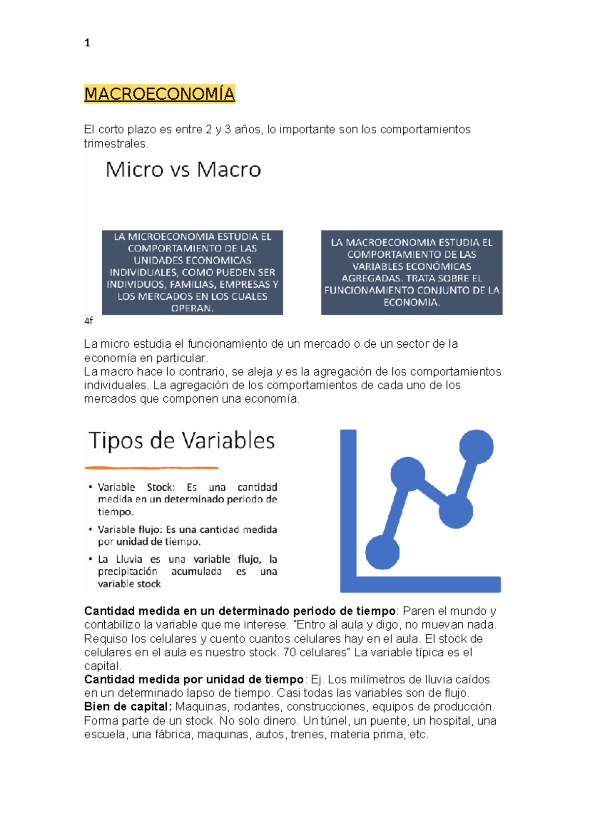 Macroeconomía: Conceptos Clave y Variables de Flujo y Stock - Studocu