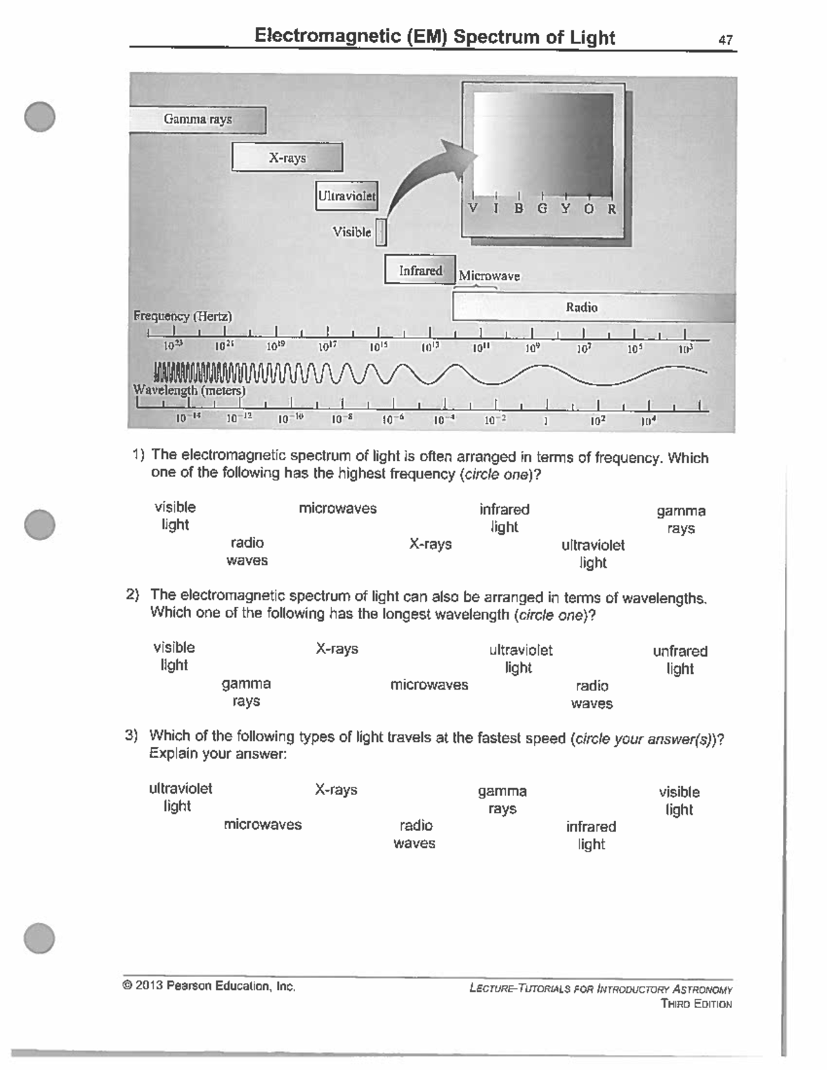 EM Spectrum - Light Properties Coursework (EM 101) - Studocu