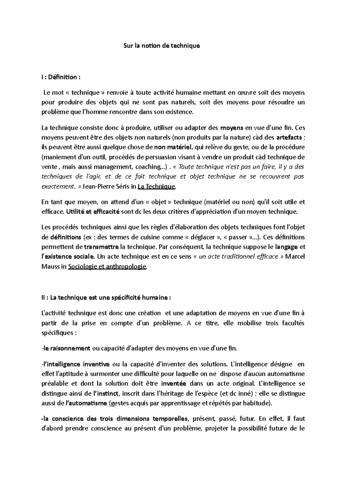 La Technique : Définition et Spécificités Humaines dans l'Humanité ...