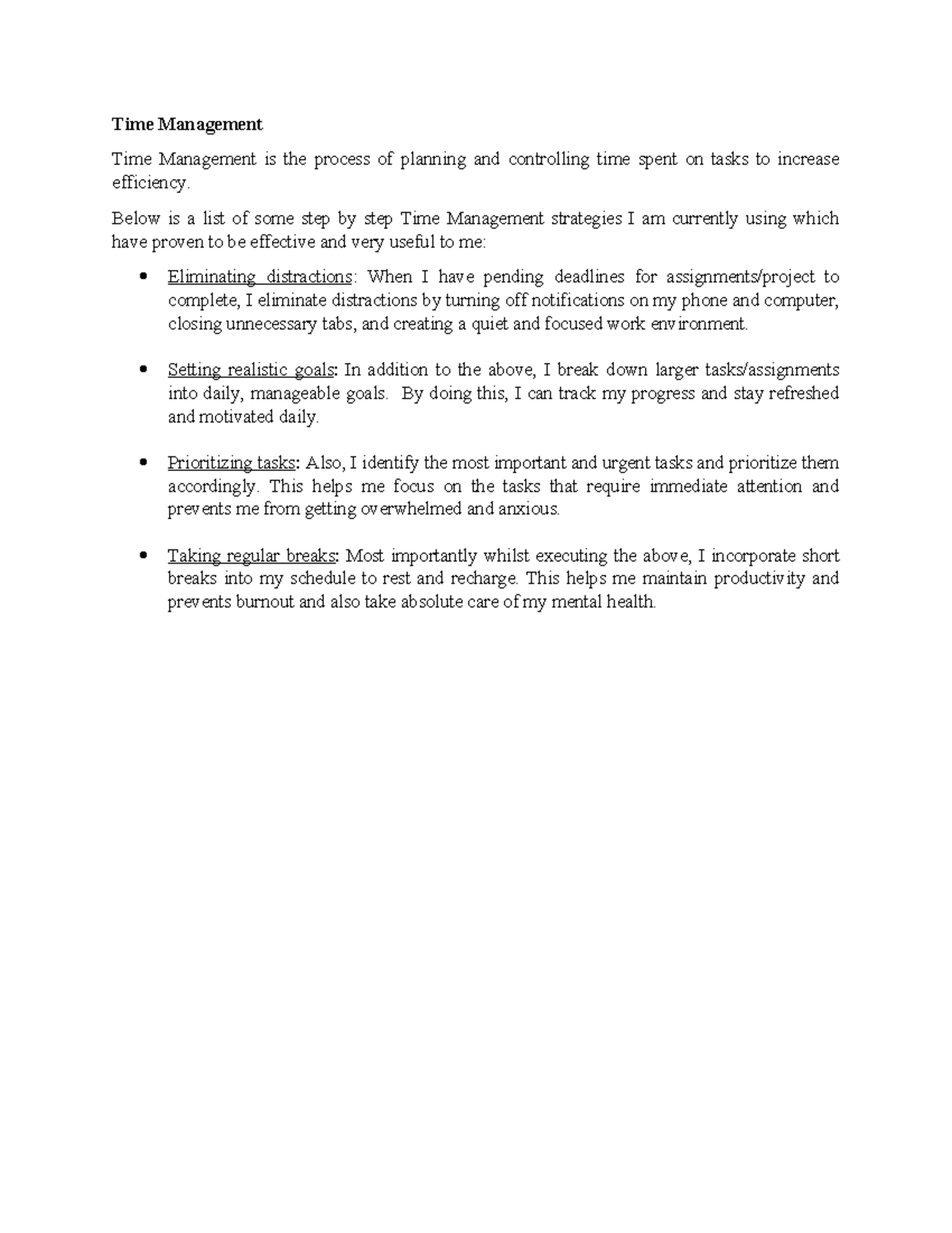 Time Management - my research for assignment - Time Management Time ...