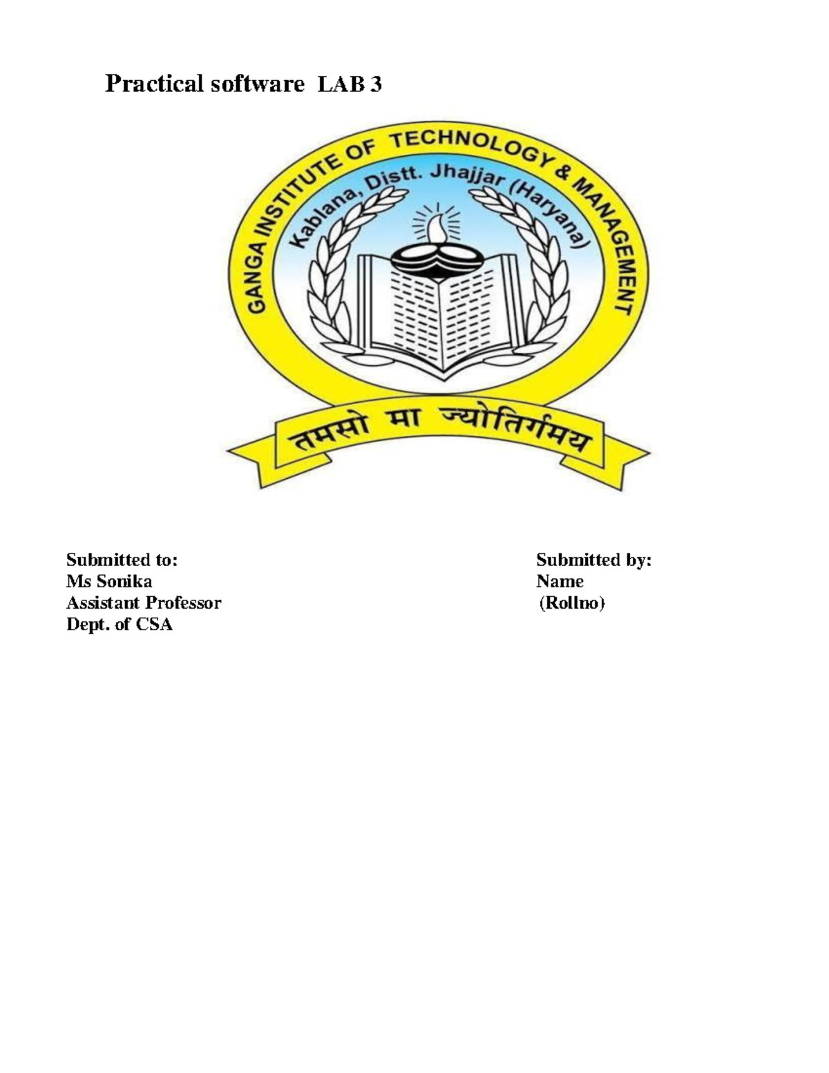 MCA Practical Lab 3: SQL Commands and Data Manipulation Techniques ...