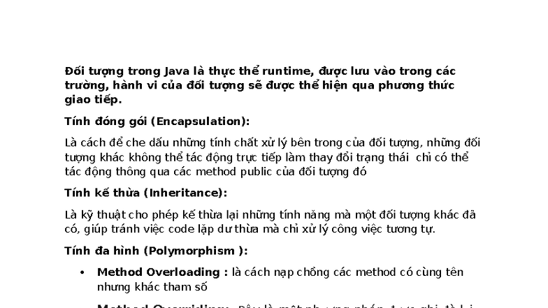 Java Object Concepts: Encapsulation, Inheritance, Polymorphism ...