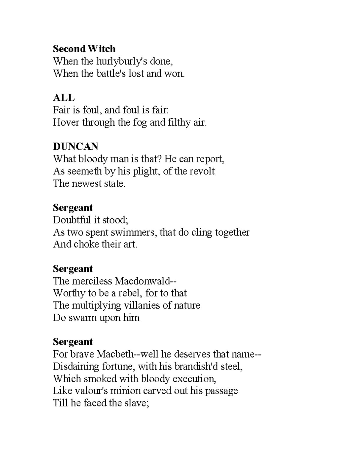 Macbeth Act I Scene 1-3 Analysis - ENG 101 - Studocu