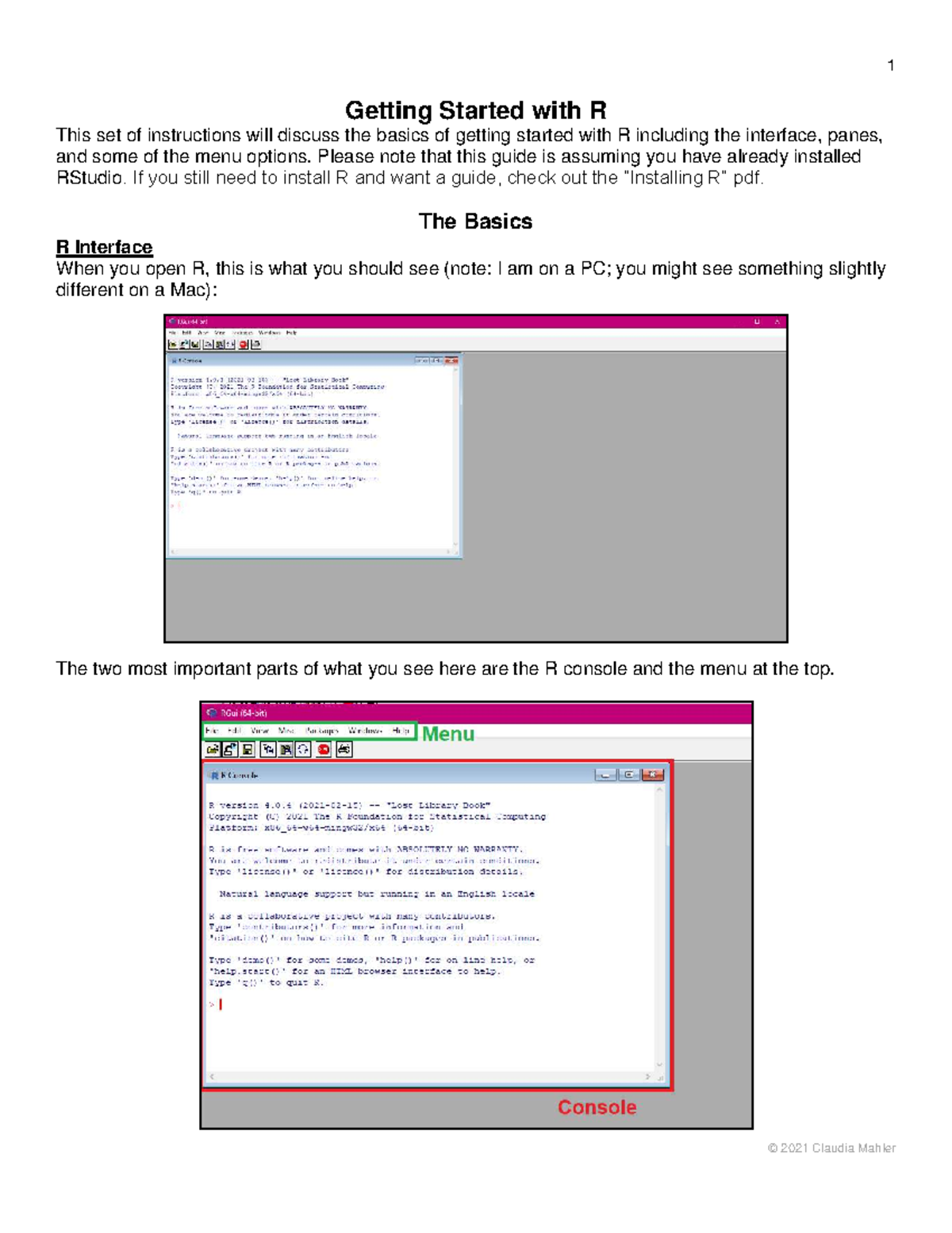 Getting Started with R: Basic Interface and Functions Guide - Studocu