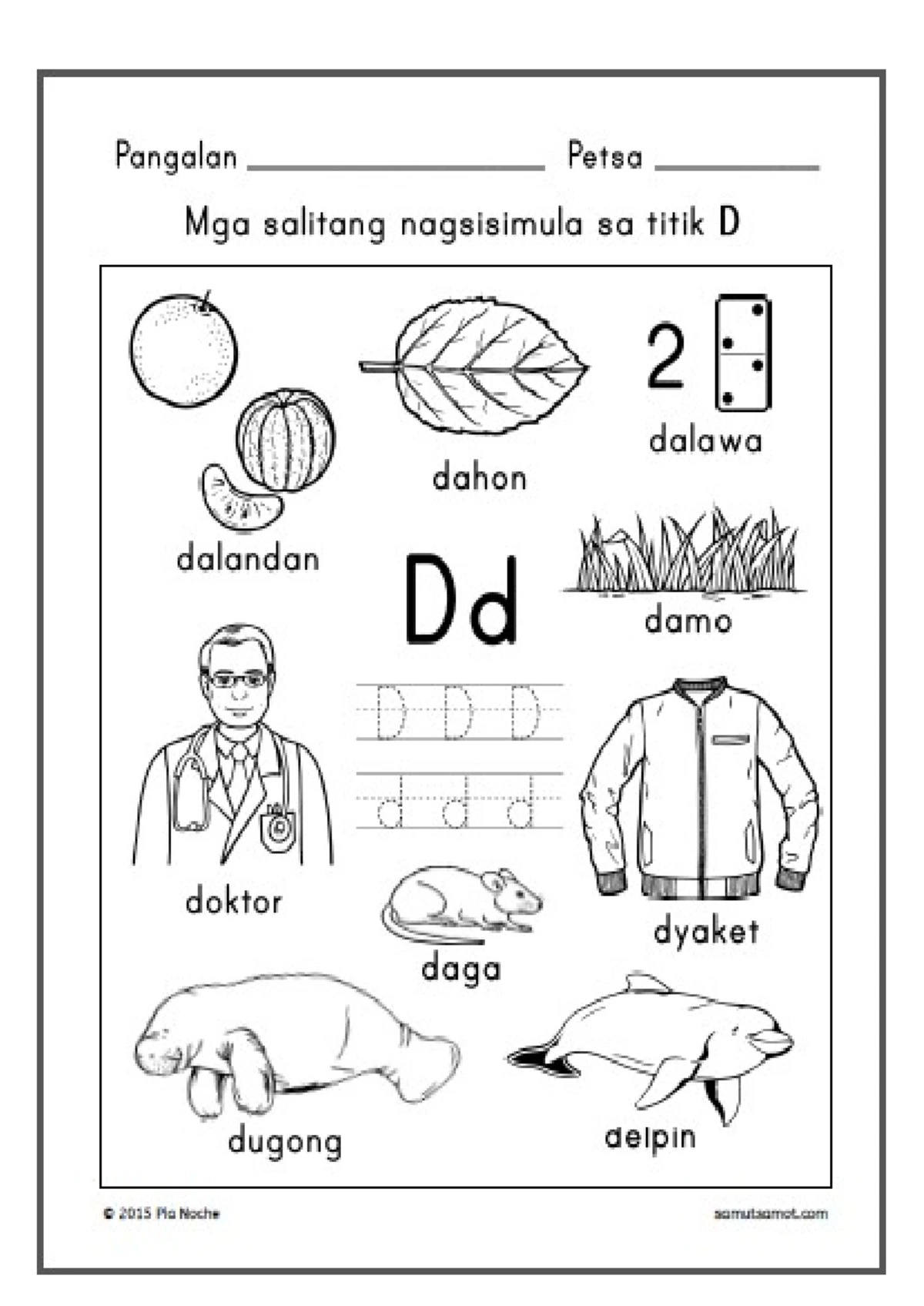 Letrang W - for reading practice - Lagyang ng tsek simulang titik ng ...