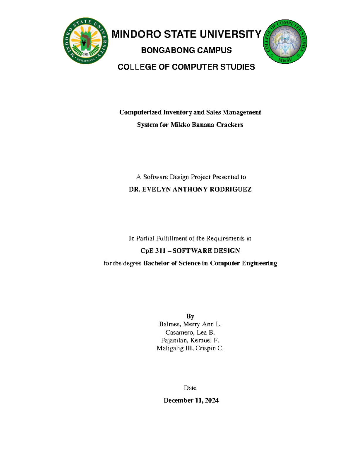 Computerized Inventory & Sales Management System for Mikko Banana ...