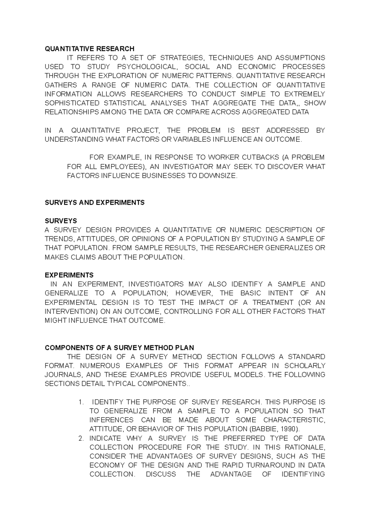 Quantitative Research Strategies and Techniques: A Comprehensive Guide - Studocu