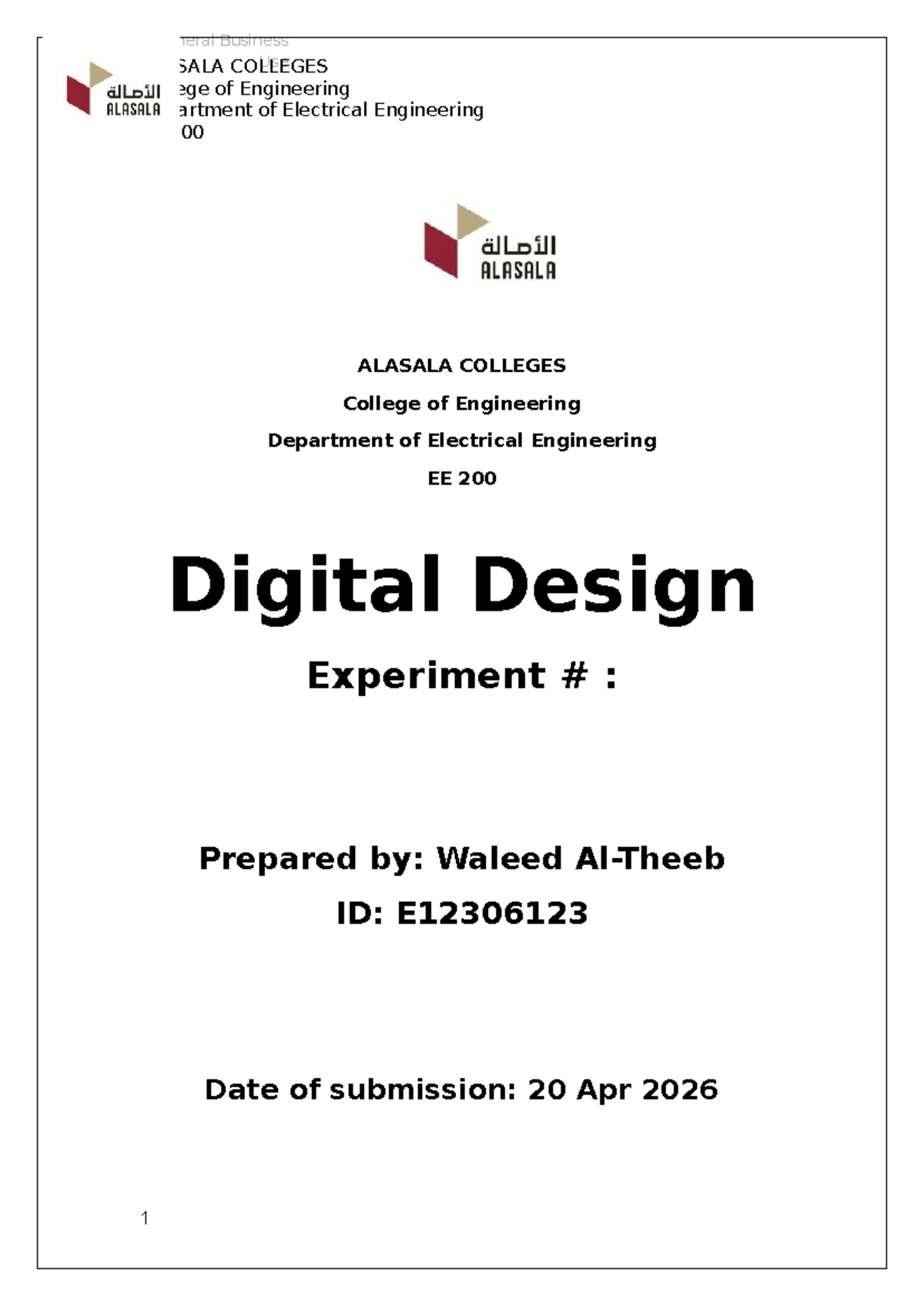 LAP 3 EE200 - Digital Design Experiment Report - Studocu