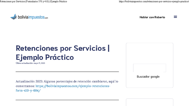 Retenciones por Servicios: Ejemplo Práctico (Form. 570 y 410) - Studocu