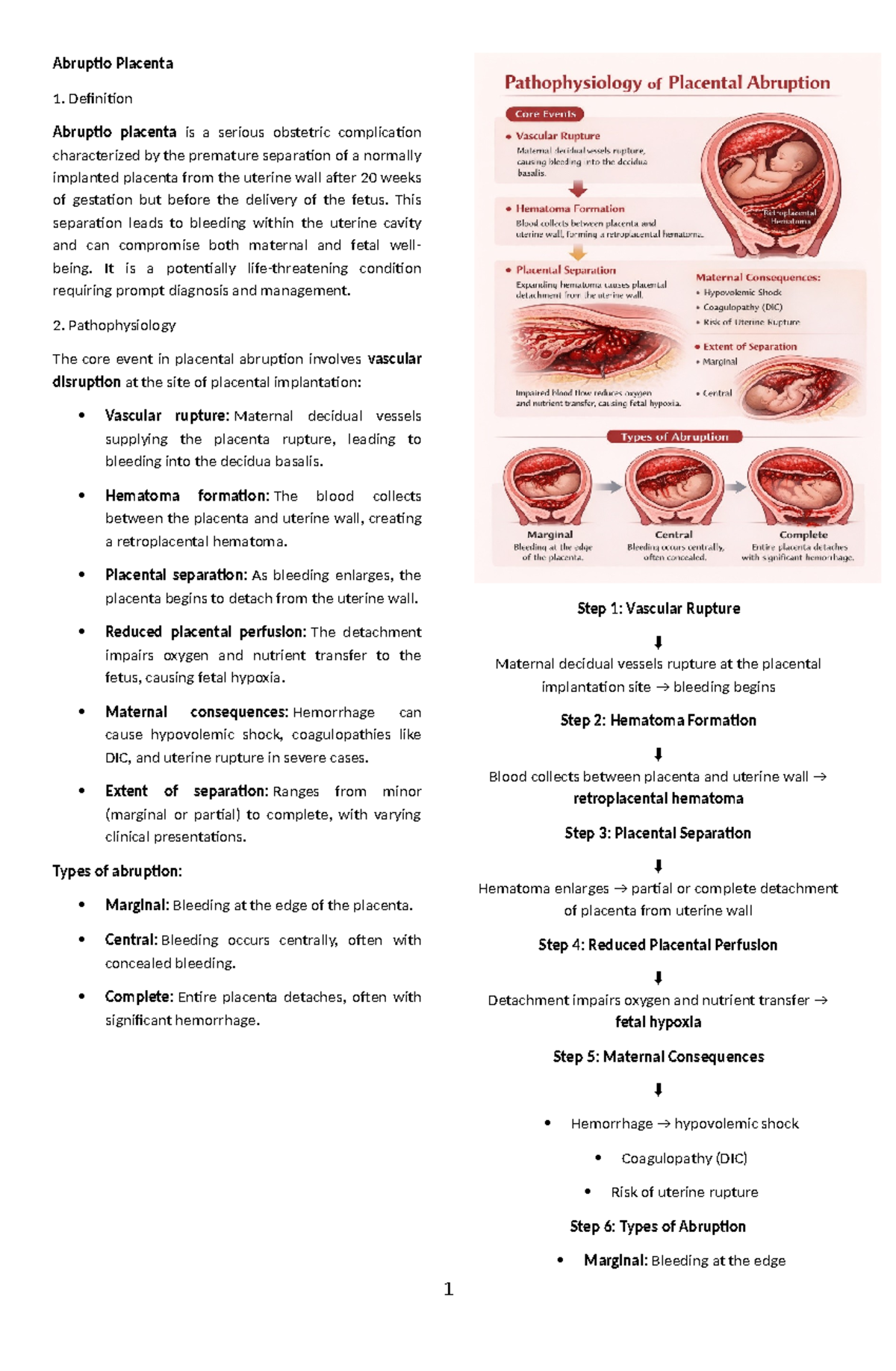 6th Lecture on Abruptio Placenta: Definition, Risks, and Management ...