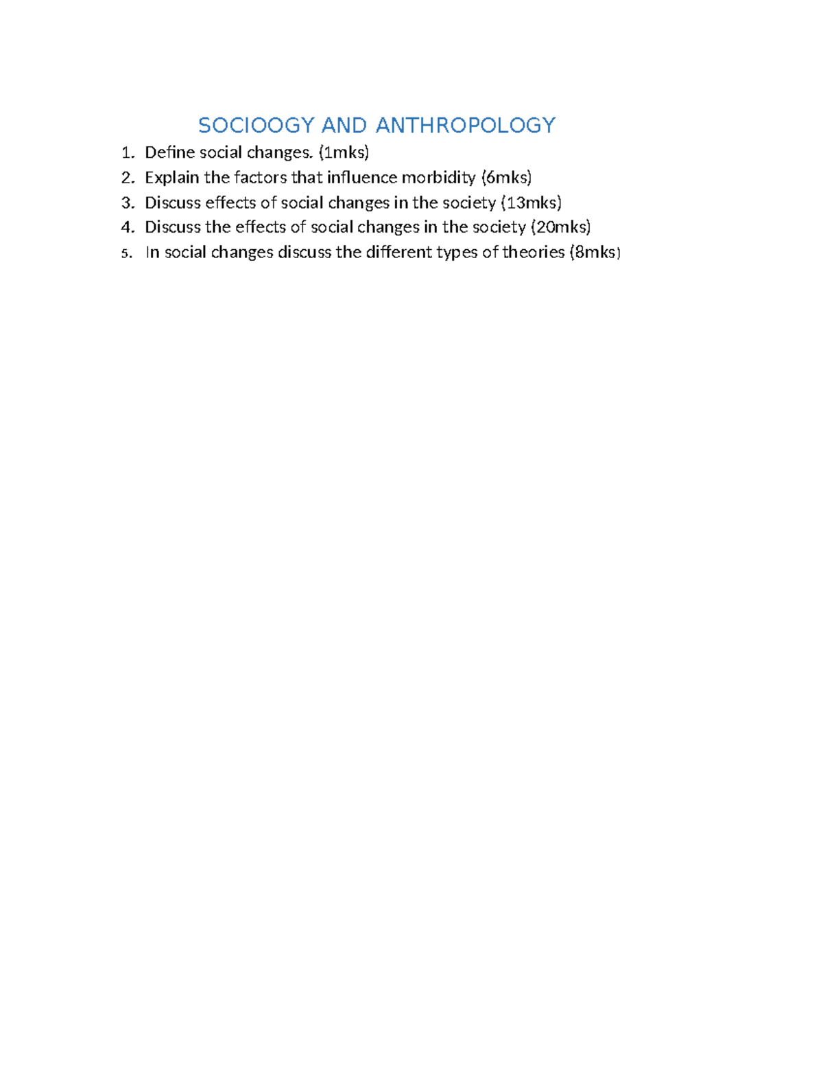 community health - Community development - SOCIOOGY AND ANTHROPOLOGY 1 ...